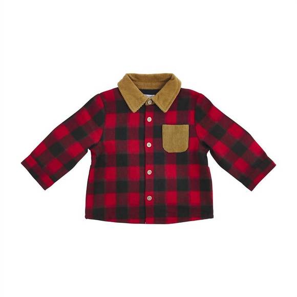 Mud Pie | Jackets & Coats | New Mudpie Boys Buffalo Check Corduroy ...